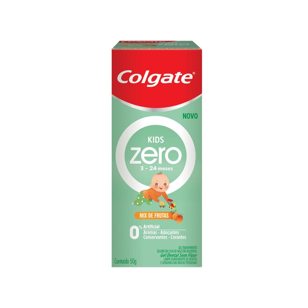 Gel Dental Colgate Zero kids mix frutas 3 a 24 meses 50g - anossadrogaria