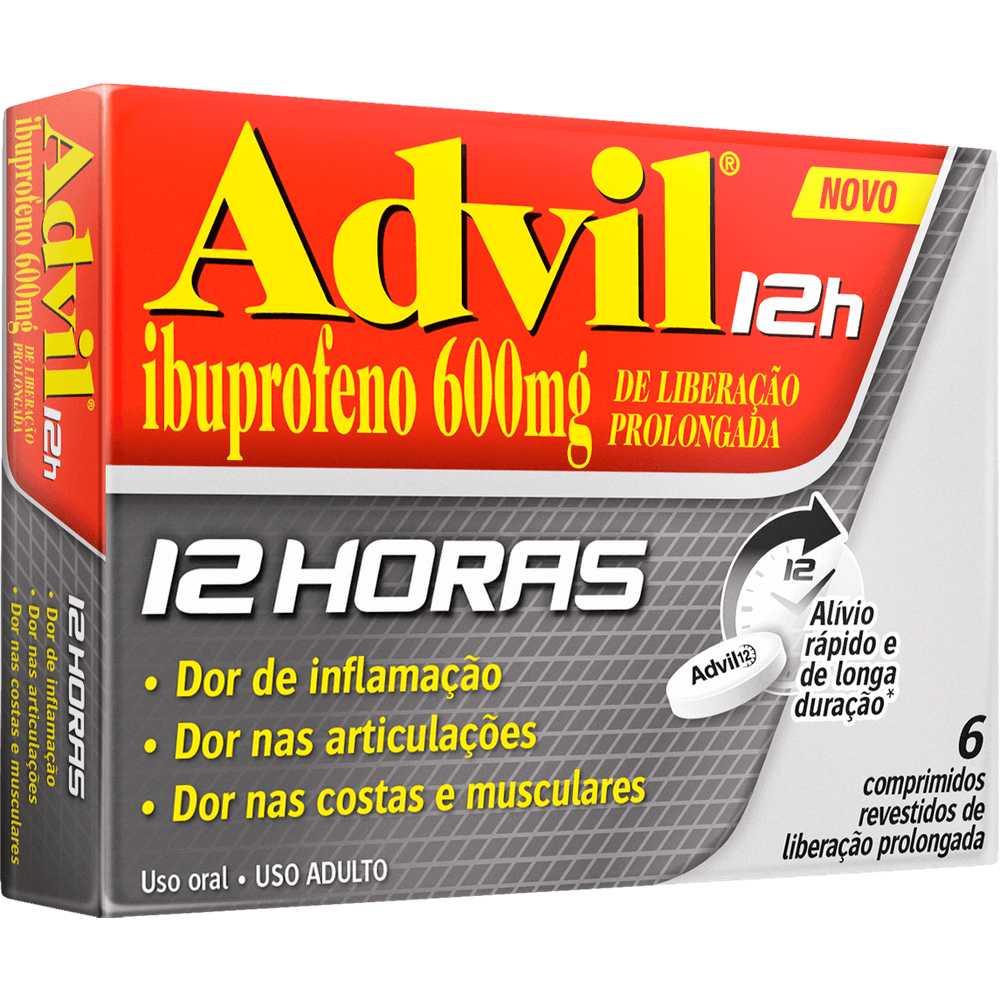 Advil 12h 600mg com 6 Comprimidos - anossadrogaria