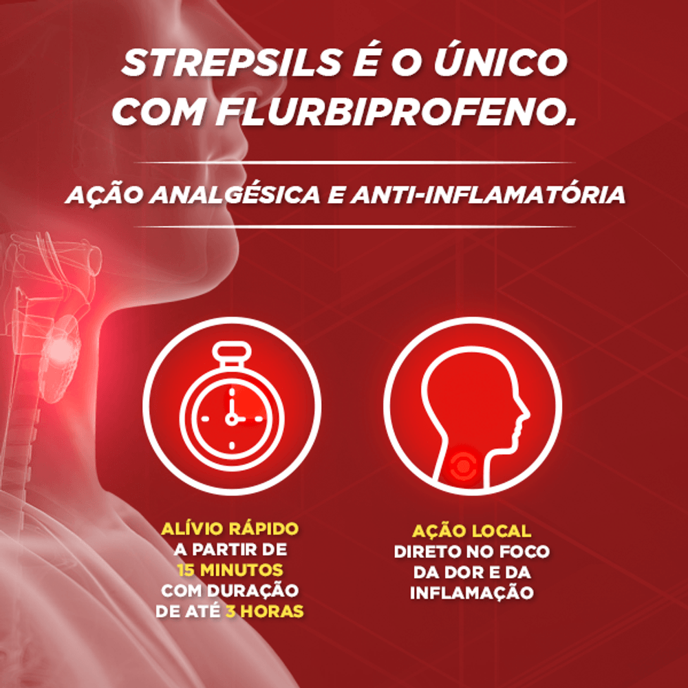 Strepsils Mel e Limão com 24 Pastilhas - anossadrogaria