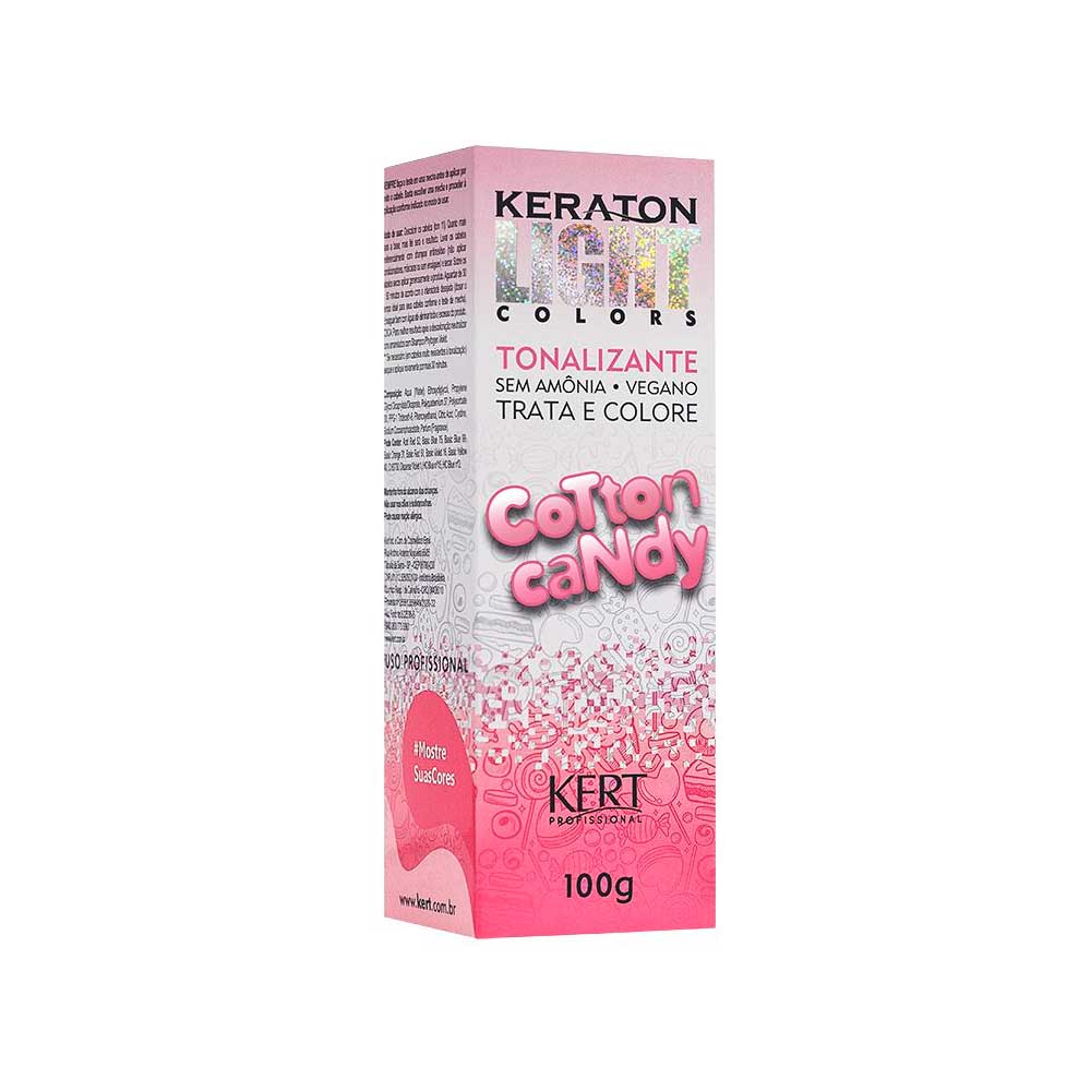 Tonalizante Keraton Light Colors Cotton Candy Rosa 100g Anossadrogaria