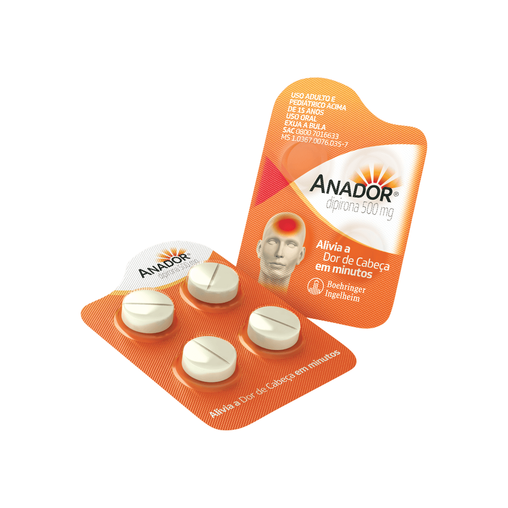 Anador com 4 Comprimidos - anossadrogaria