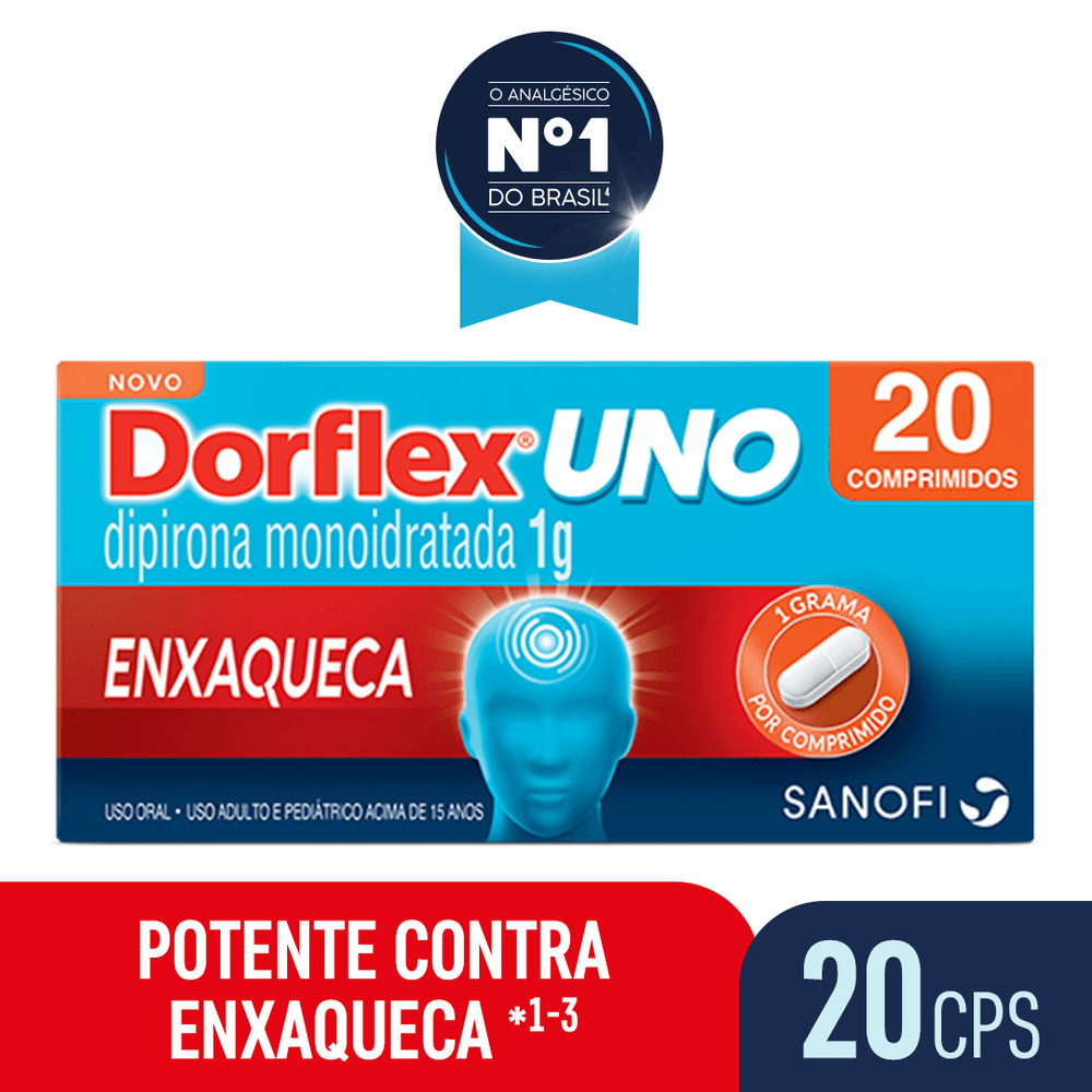 Dorflex Uno Enxaqueca 1g com 20 Comprimidos - anossadrogaria