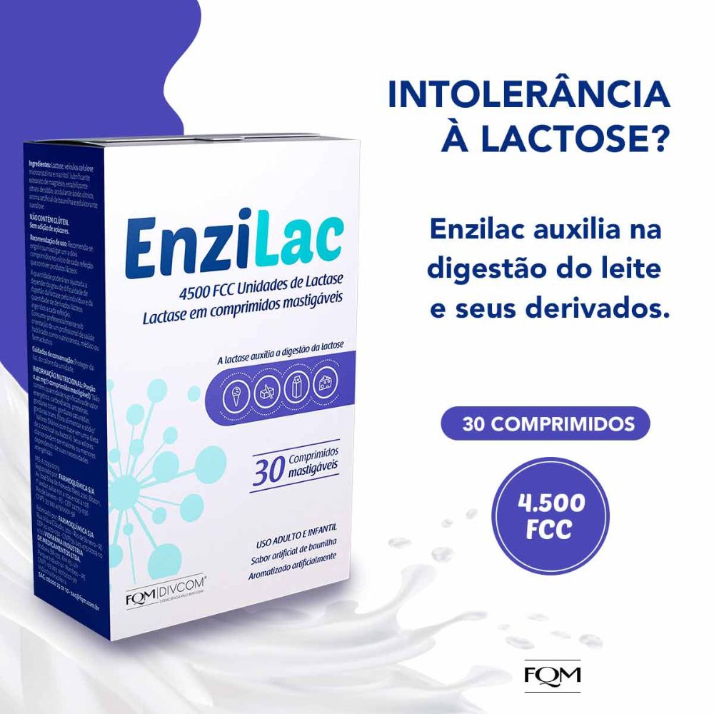 Enzilac 4.500fcc com 30 Comprimidos Mastigáveis - anossadrogaria
