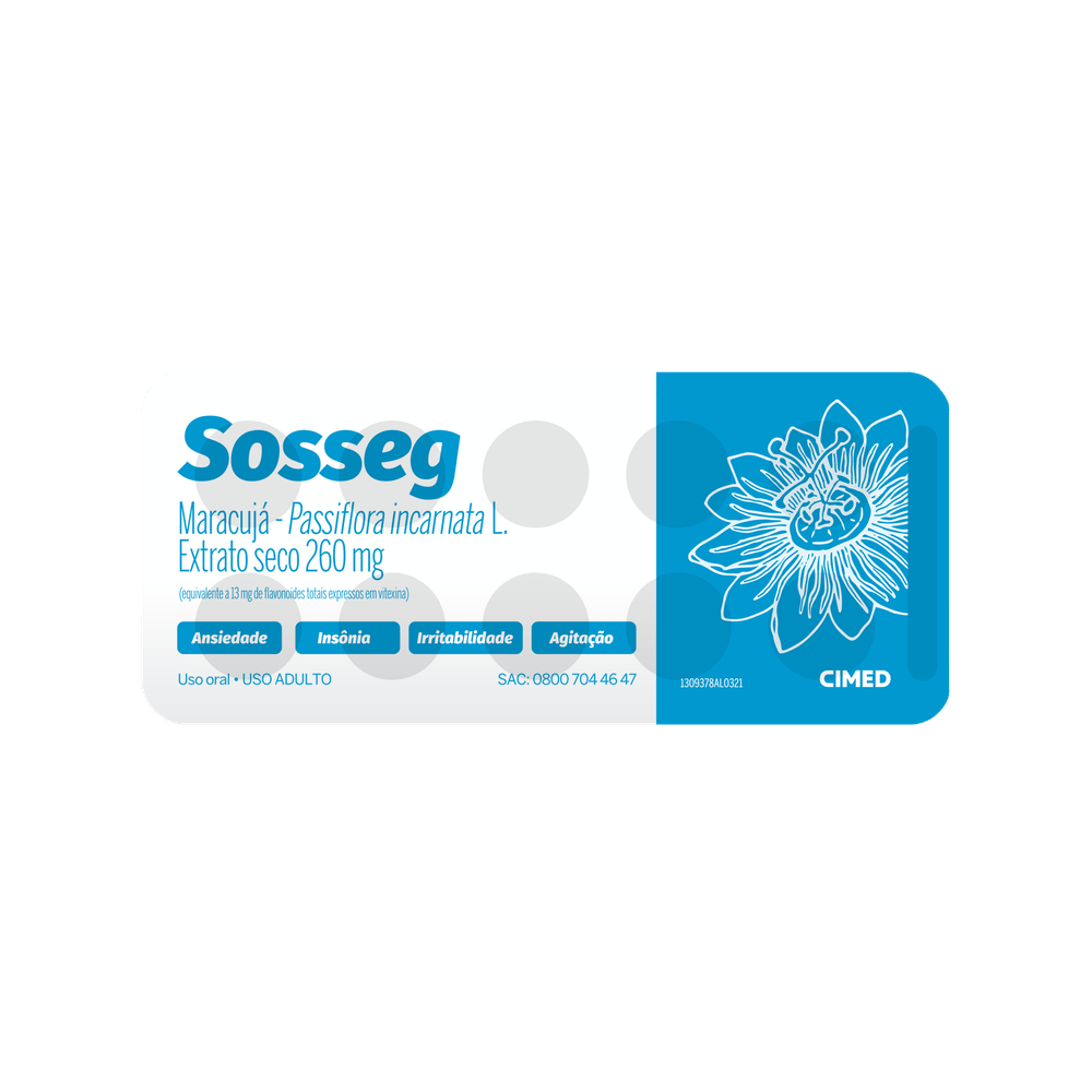 Sosseg 260MG com 20 Comprimidos - anossadrogaria