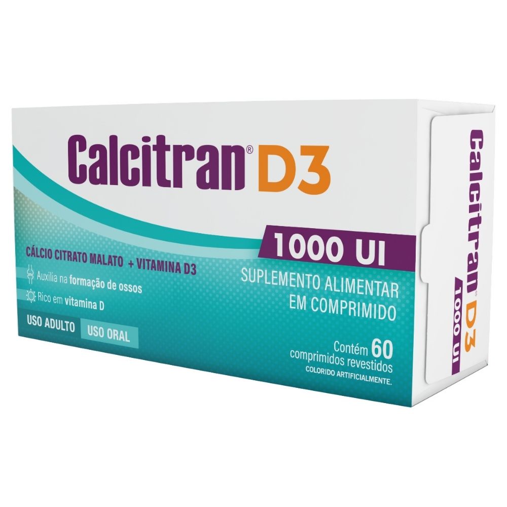 Calcitran D3 1000UI com 60 Comprimidos - anossadrogaria