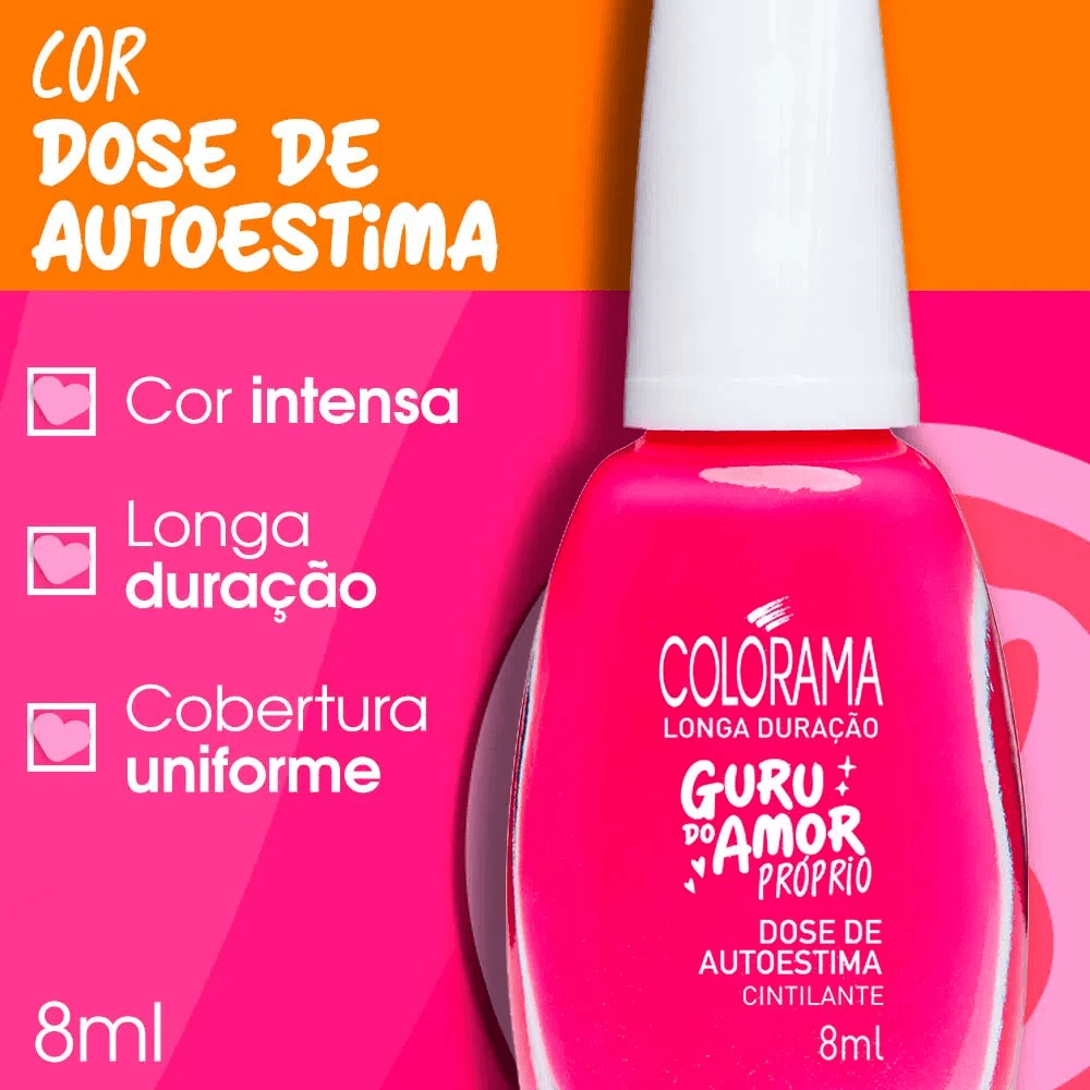 Esmalte Colorama Guru do Amor Dose de Autoestima 8ml - anossadrogaria