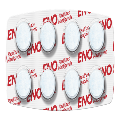 Pastilhas Mastigaveis Eno Sabor menta com 8 Pastilhas - anossadrogaria