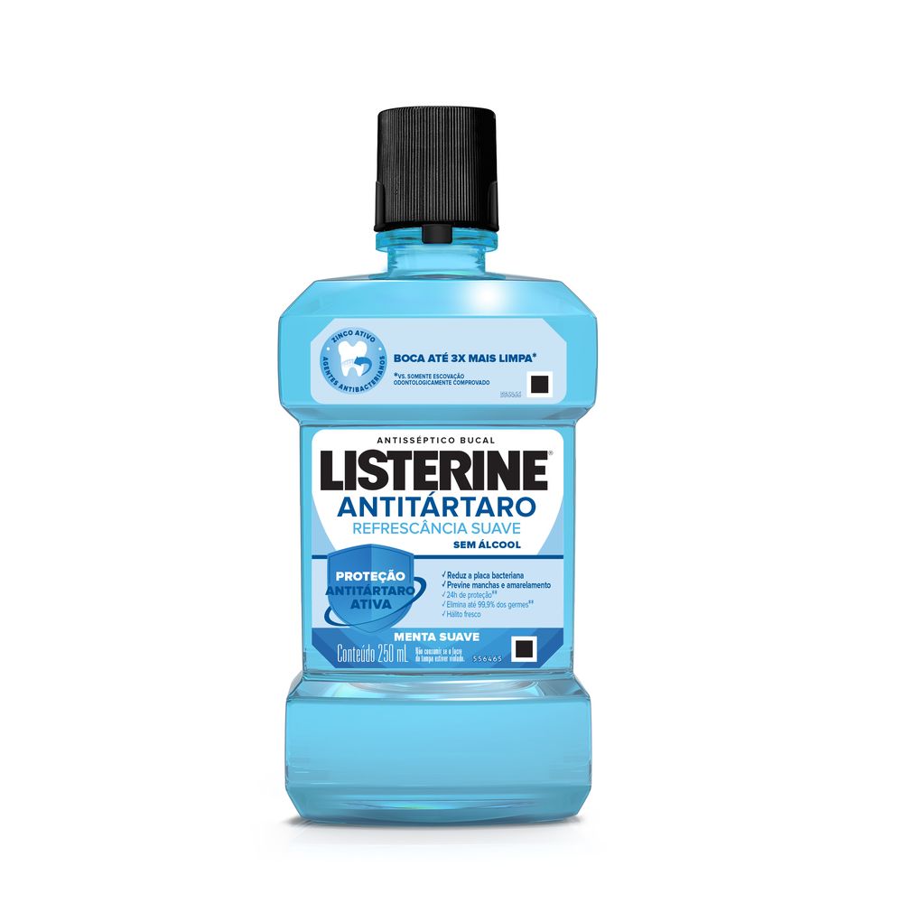Antisséptico Bucal Listerine Antitártaro Refrescância Suave 250ml ...