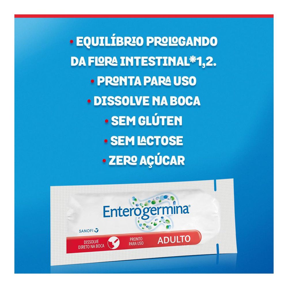 Enterogermina Adulto com 9 Sachês Sabor Laranja - anossadrogaria