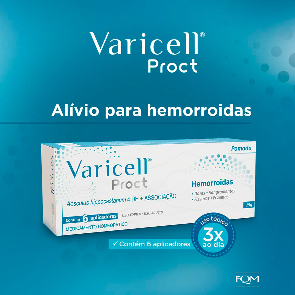 Varicell Proct Pomada 25g - anossadrogaria