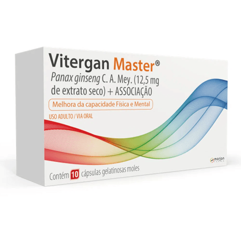 Vitergan Master com 10 Cápsulas - anossadrogaria