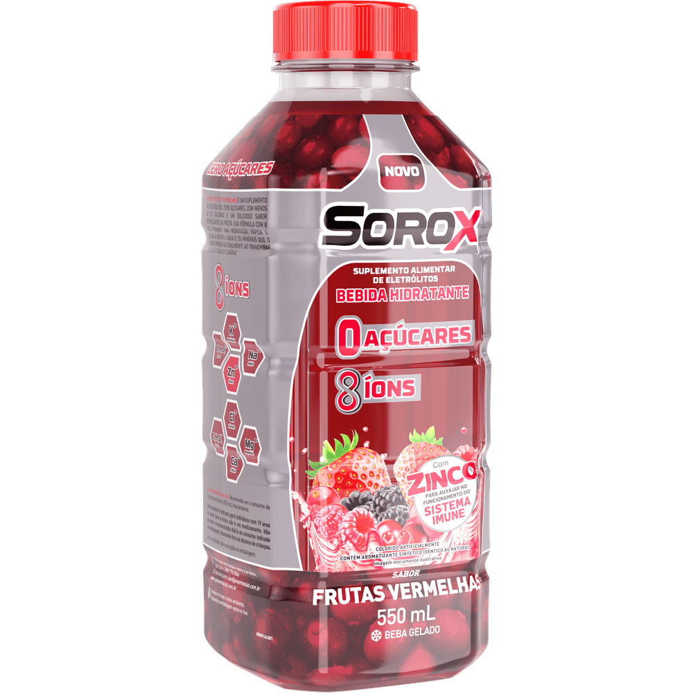 Sorox Frutas Vermelhas 550mL FS - anossadrogaria