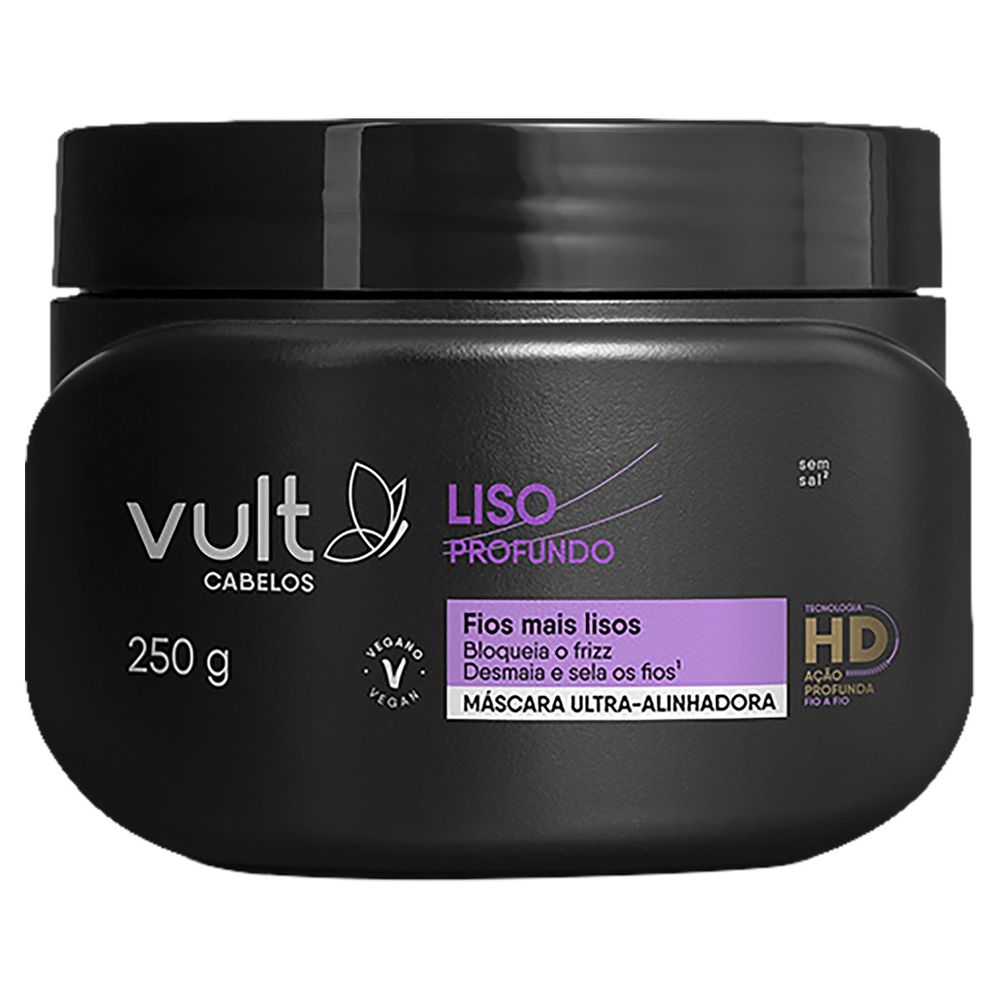 Máscara Vult Cabelos Liso Profundo 250g - anossadrogaria