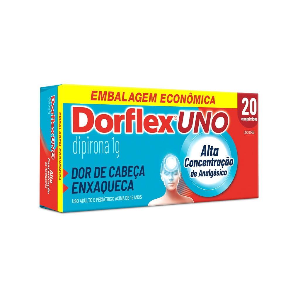 Dorflex Uno Enxaqueca 1g com 20 Comprimidos - anossadrogaria