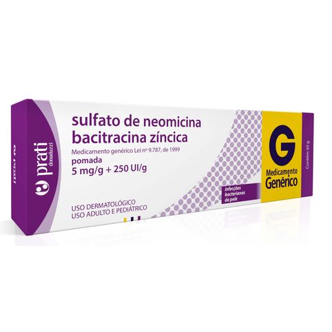 Sulfato de Neomicina + Bacitracina Zíncica 50g Prati Donaduzzi ...