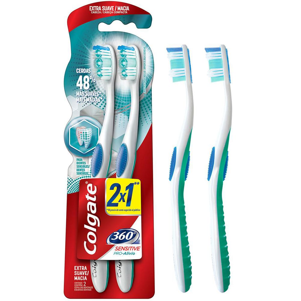 Kit Escova Dental Colgate 360° Sensitive Pro-Alívio Leve 2 Pague 1 ...