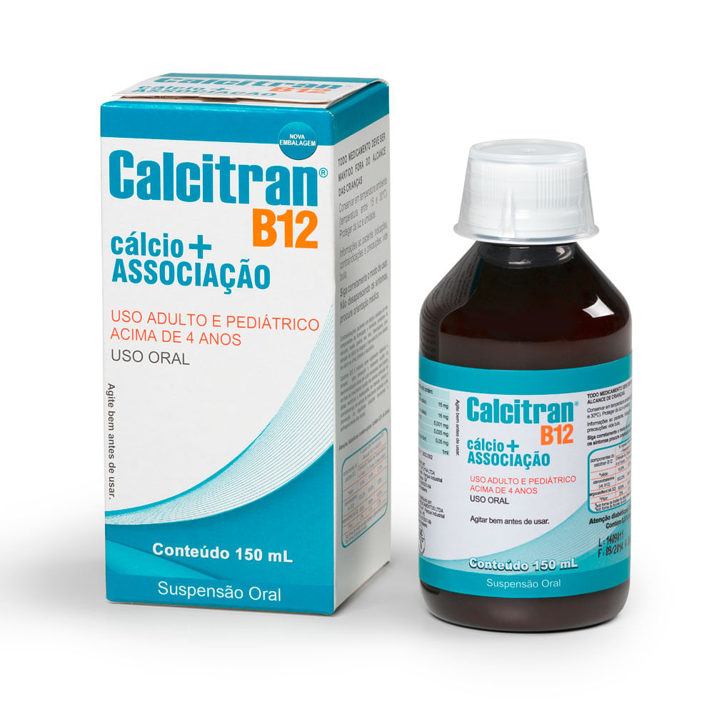 Calcitran B12 suspensão 150ml - anossadrogaria