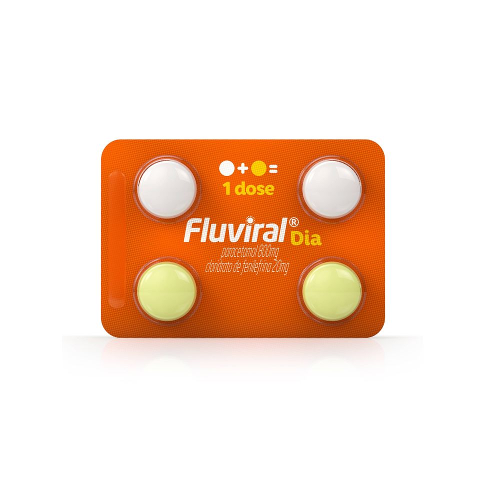 Fluviral Dia com 4 comprimidos - anossadrogaria