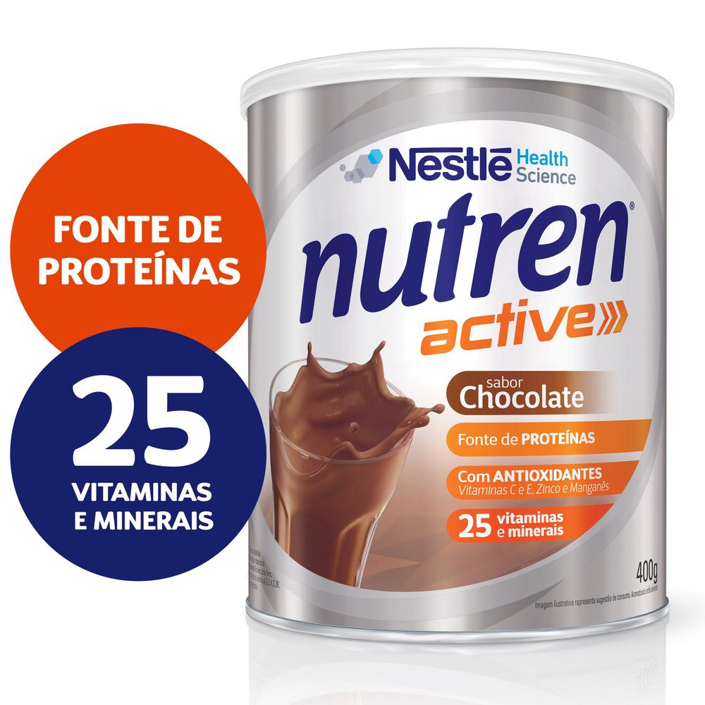 Suplemento Alimentar Nutren Active Chocolate 400g - anossadrogaria