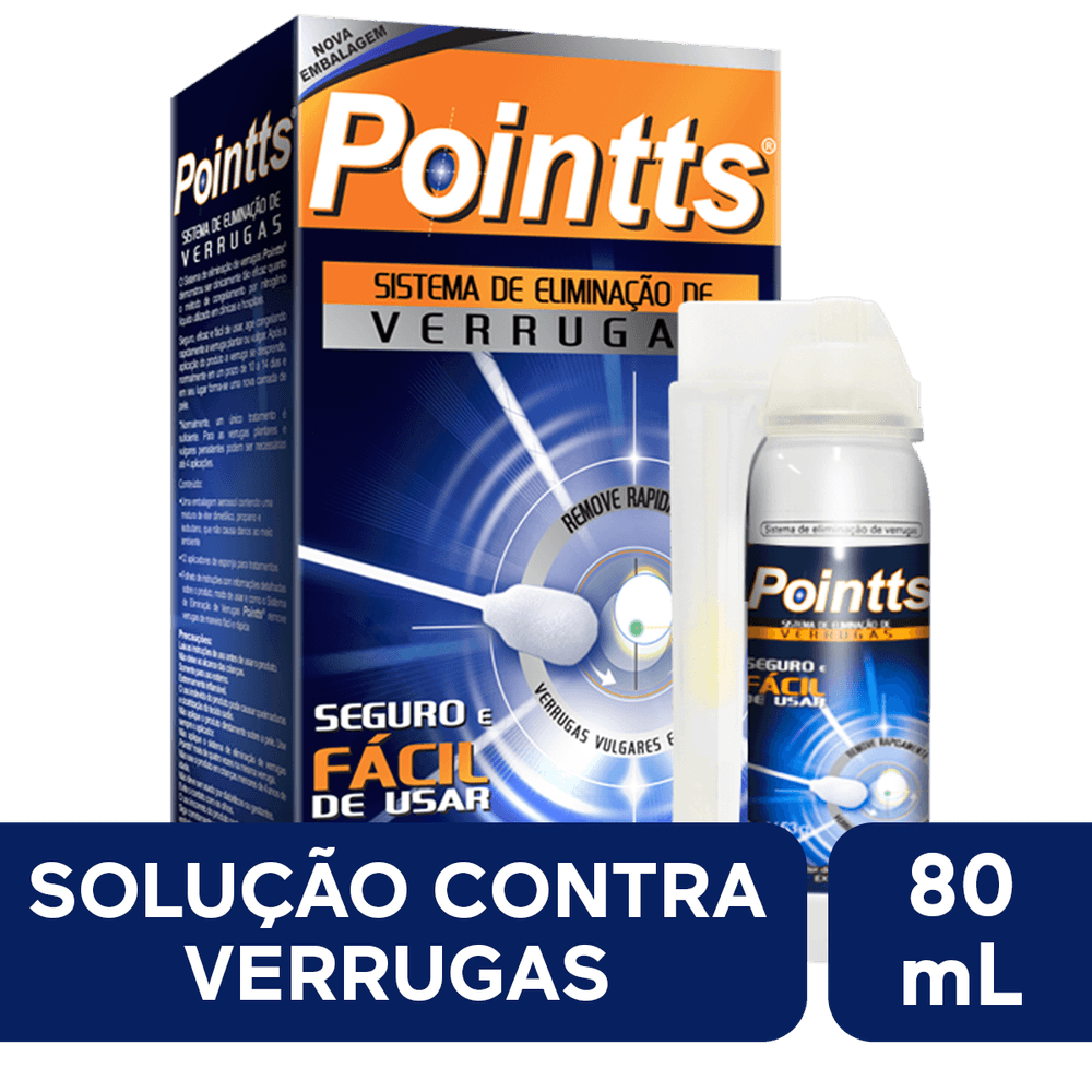 Pointts Solução Contra Verrugas com 12 Aplicações 80ml - anossadrogaria