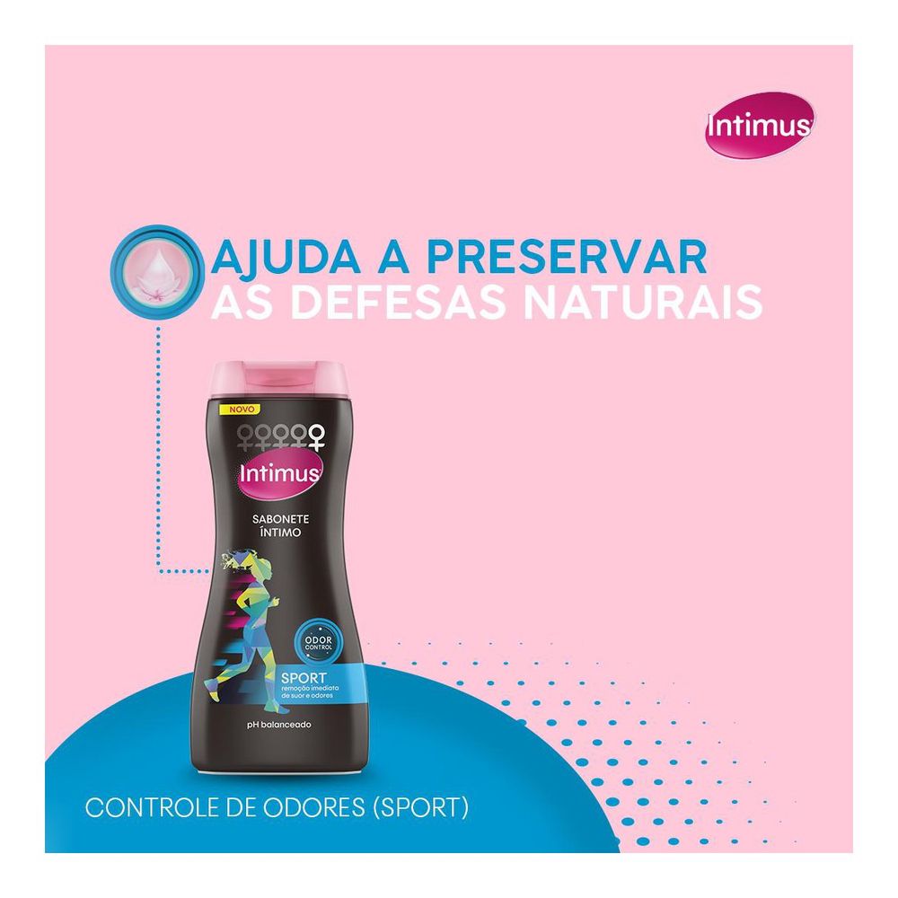 Sabonete Líquido Íntimo Intimus Sport 200ml - anossadrogaria
