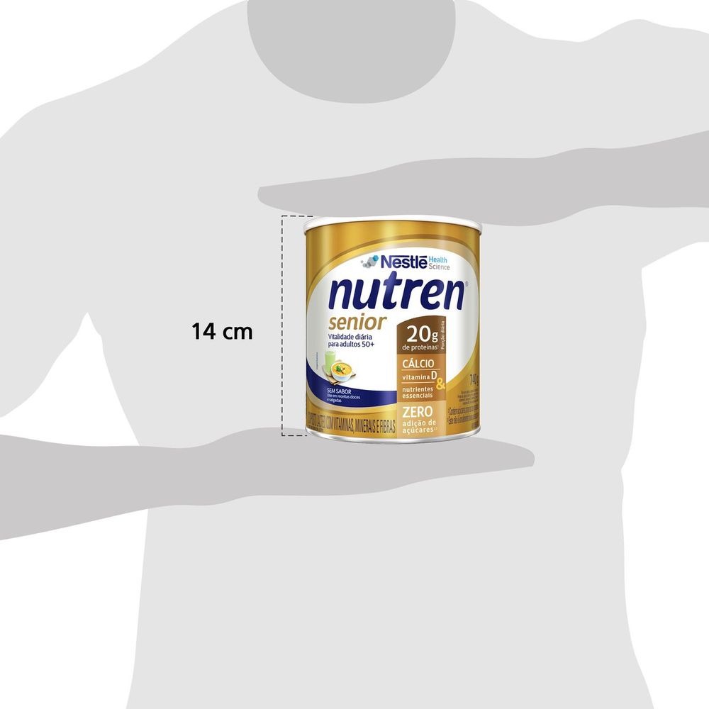 Complemento Alimentar Nutren Senior Pó Sem Sabor Lata 740g - anossadrogaria